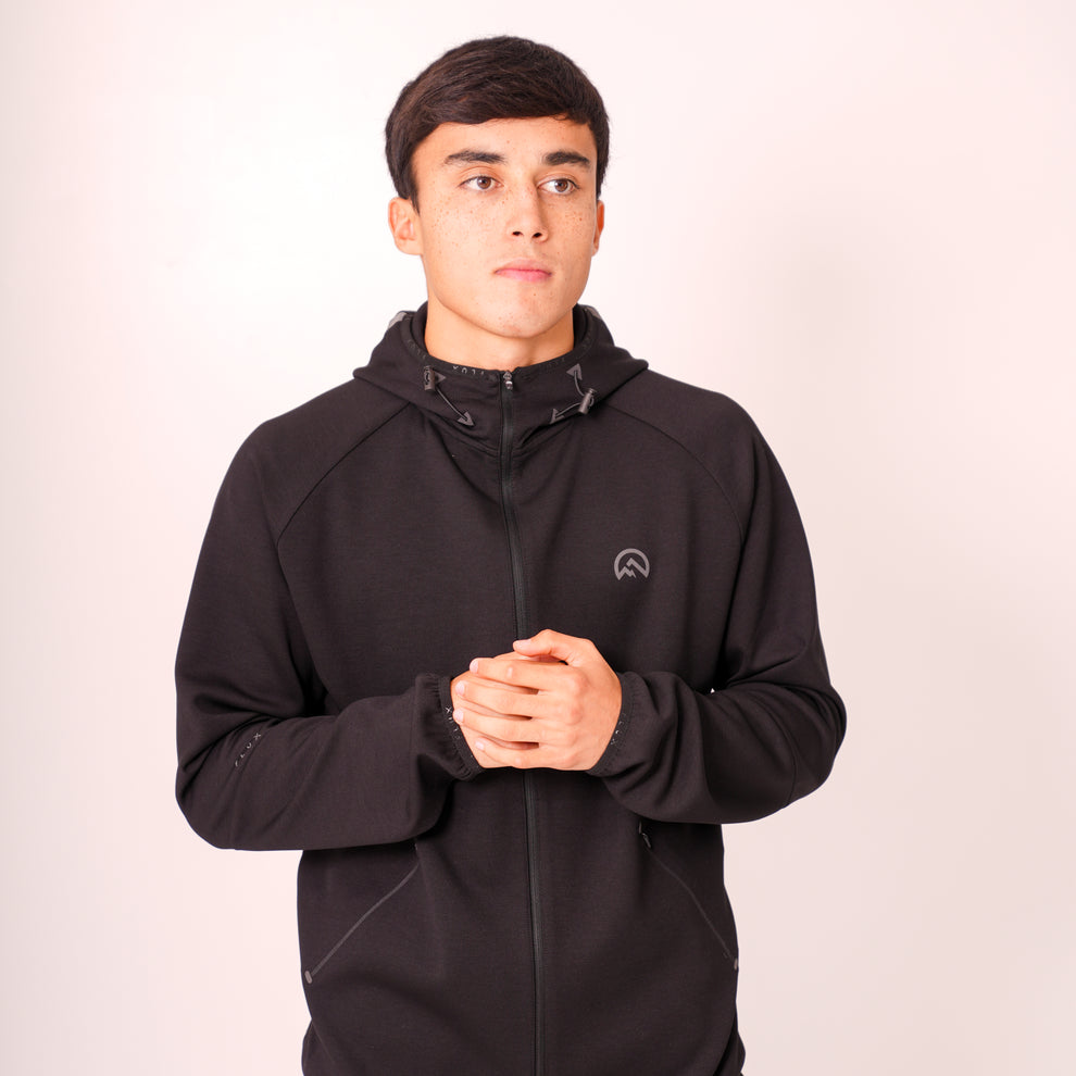 Velar Zip Up Jacket - Black – Flux Active