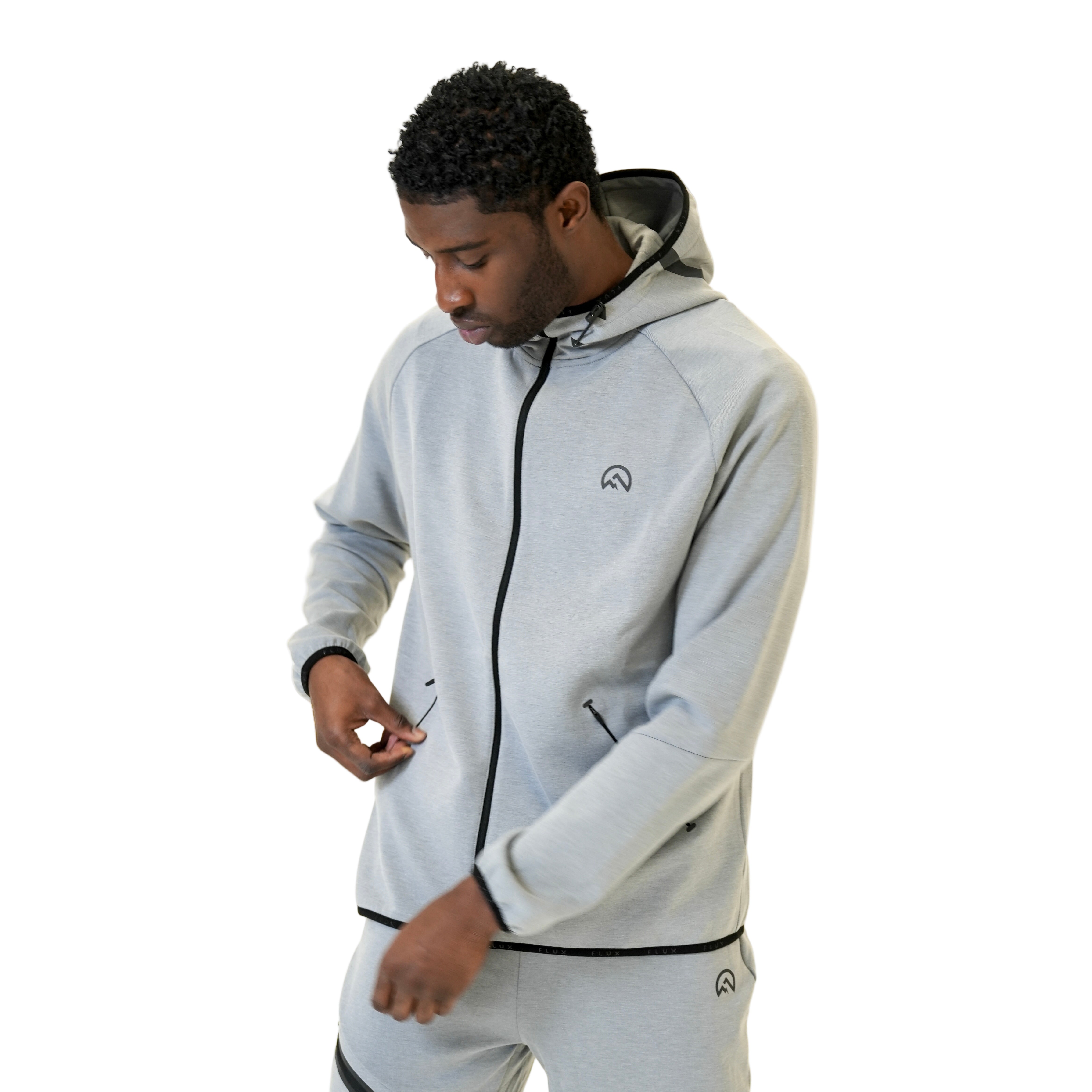 Velar Zip Up Jacket - Grey – Flux Active